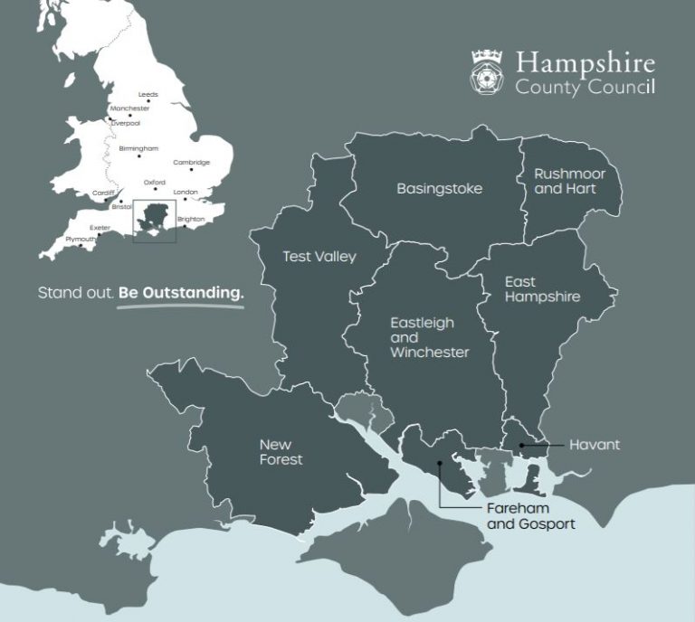 Hampshire map - Community Care