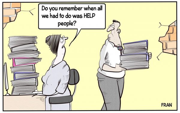 Social work cartoon: 'nostalgia'