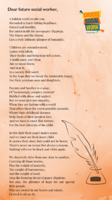 Poem: Dear Future Social Worker - Community Care