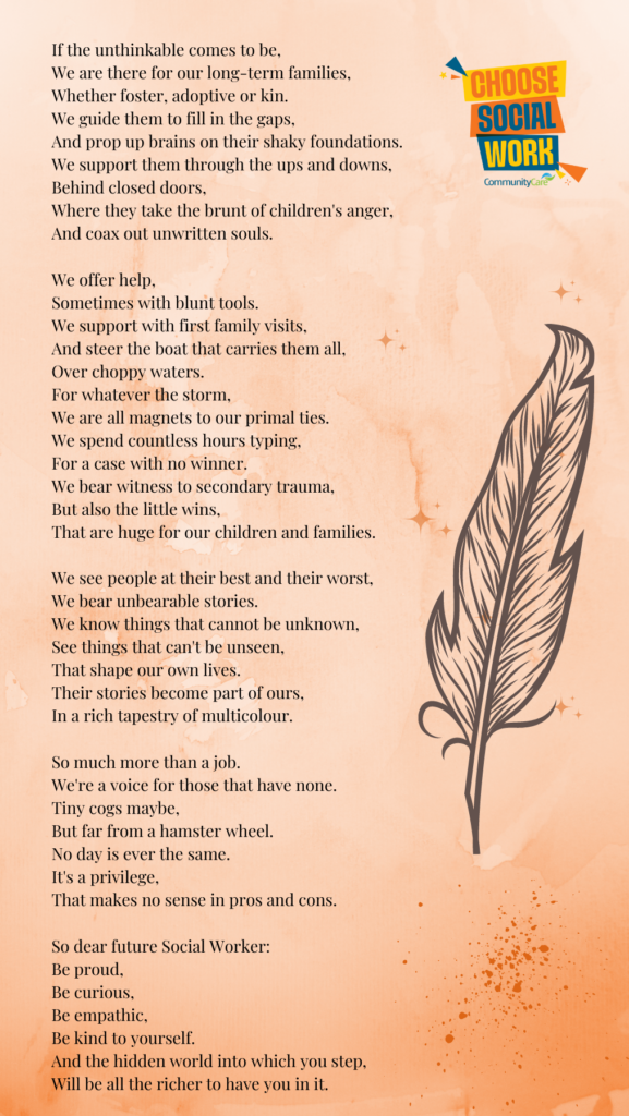 Poem: Dear Future Social Worker - Community Care
